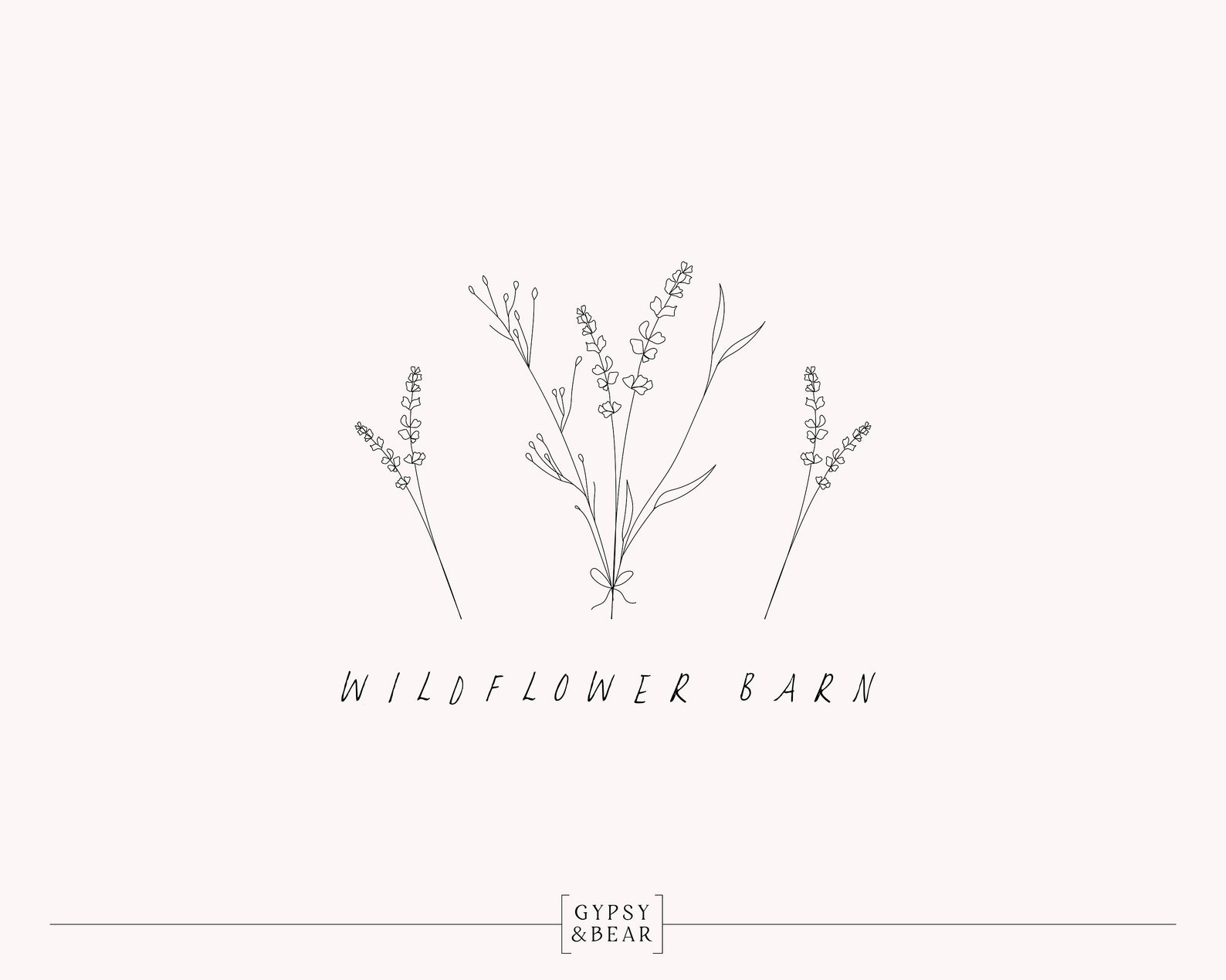 Premade Logo, Floral Logo, Wildflower Logo, Flower Logo, Florist Logo ...