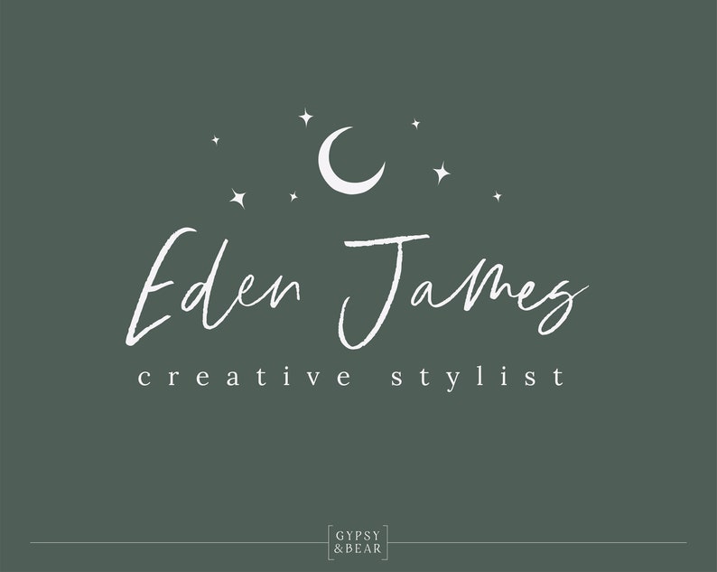 Premade Logo, Signature Logo, Moon Logo, Stars Logo, Blogger Logo ...
