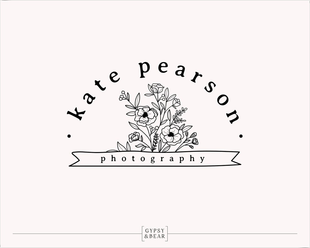 Buy Premade Flower Logo, Hand Drawn Logo, Botanical Logo, Illustration ...
