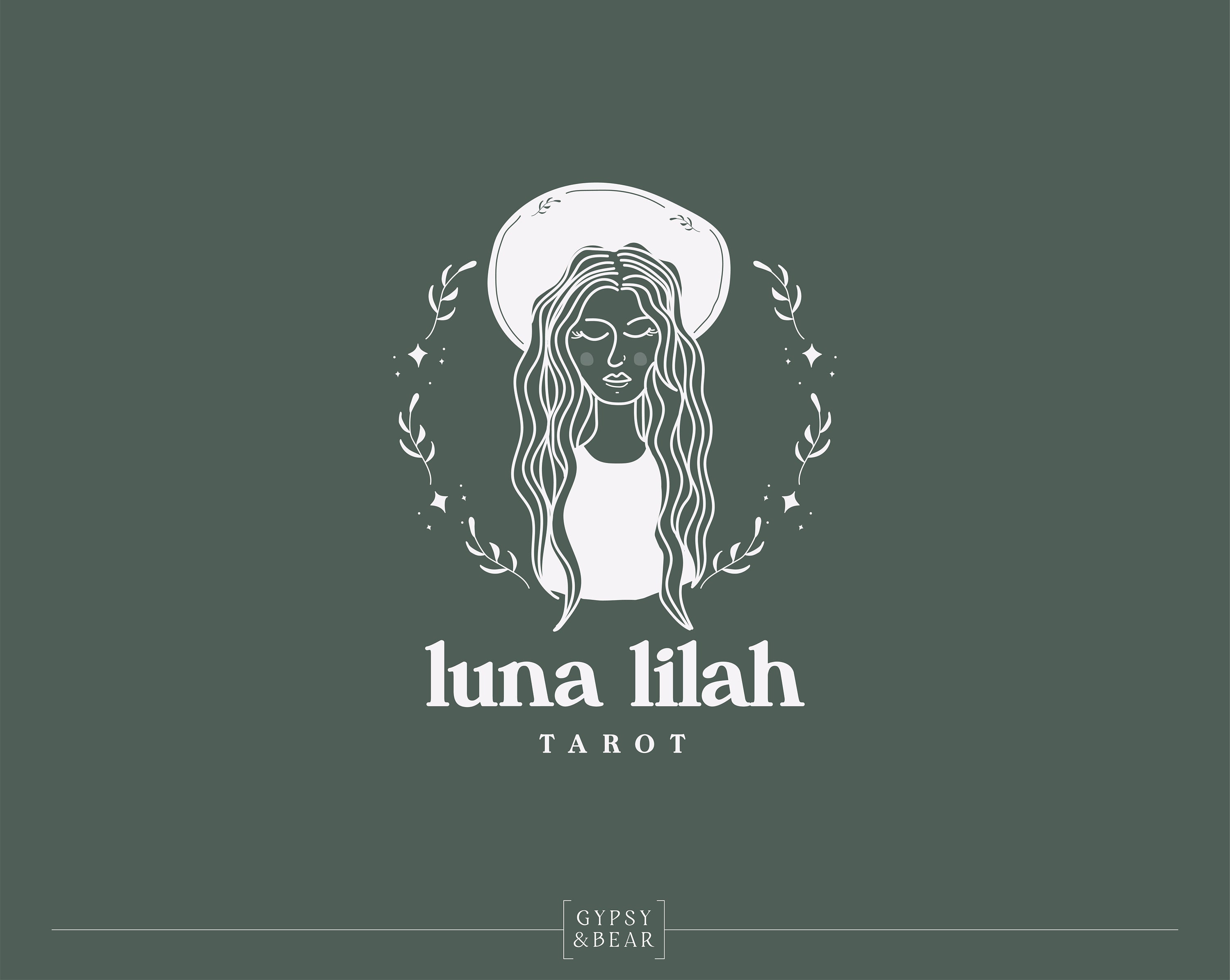 Premade Logo, Moon Logo. Gypsy Logo, Witchy Logo, Aesthetic Logo, Magic ...