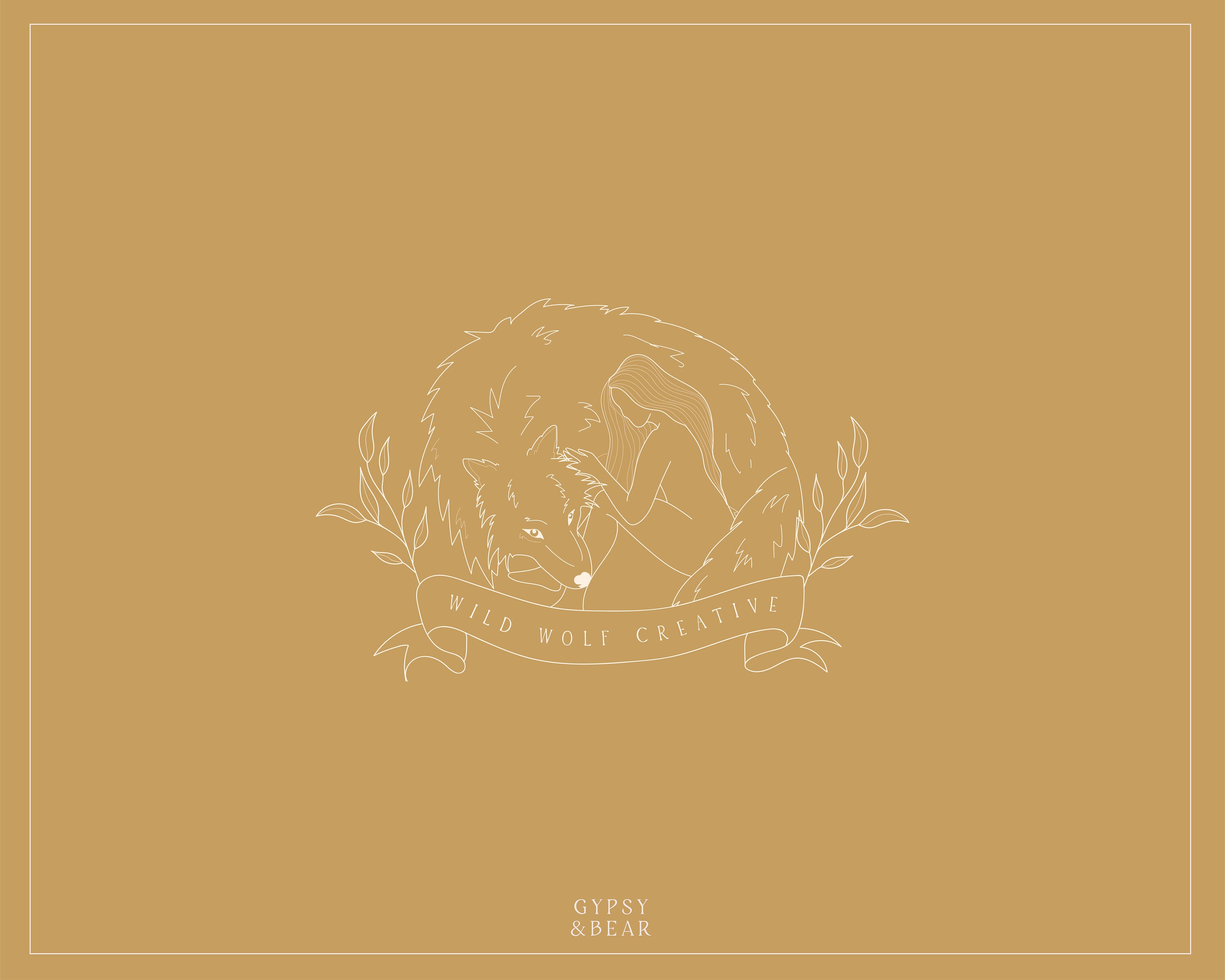 Premade Logo Wolf Logo Woman Logo Whimsical Logo Hand - Etsy UK