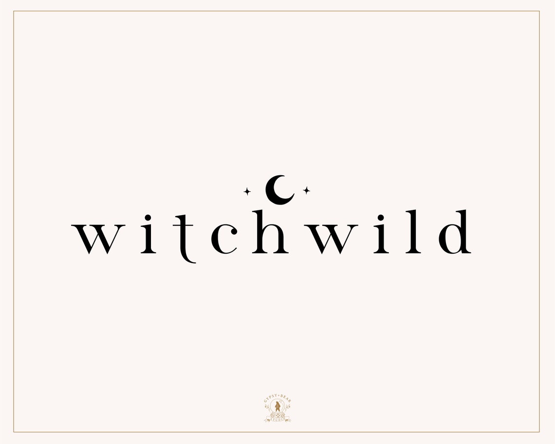 Premade Logo Signature Logo Moon Logo Stars Logo Blogger | Etsy