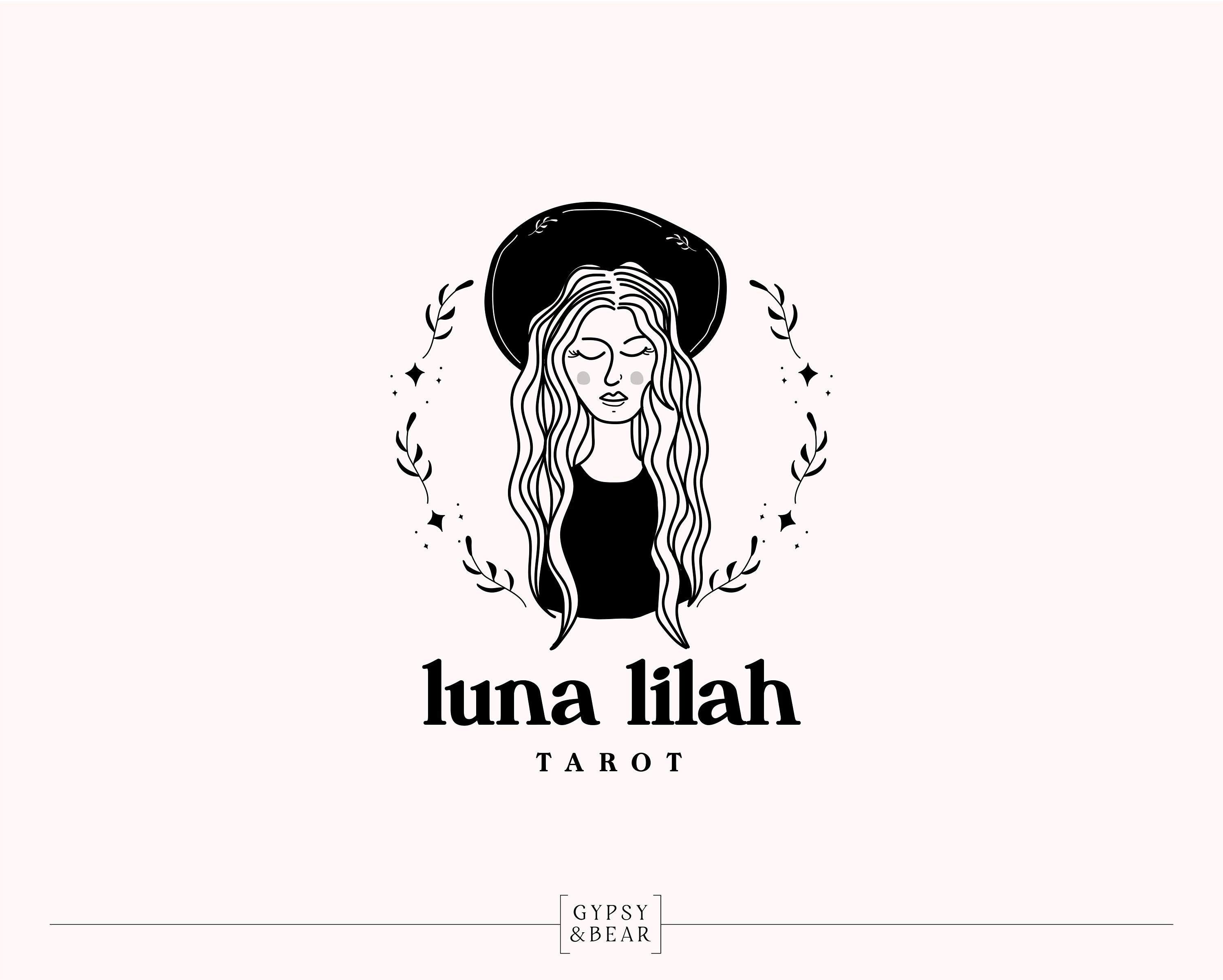 Premade Logo, Moon Logo. Gypsy Logo, Witchy Logo, Aesthetic Logo, Magic ...