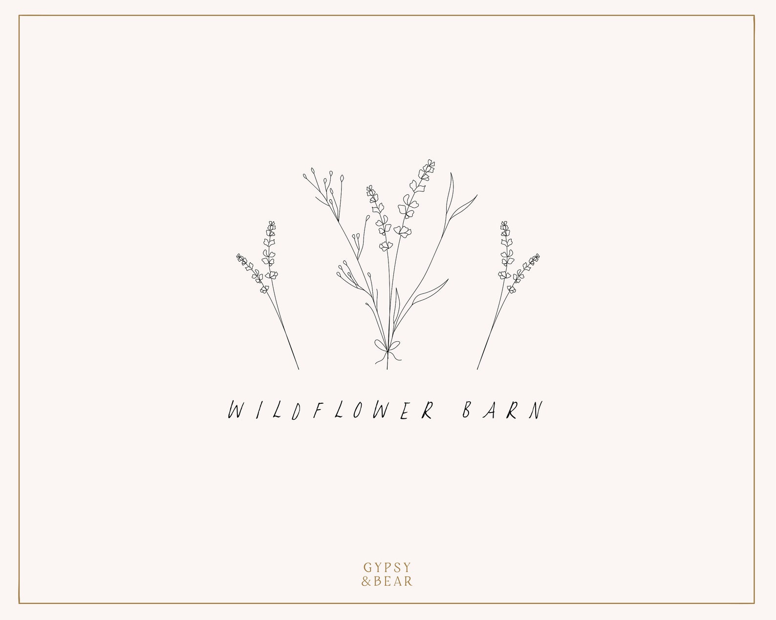 Premade Logo Floral Logo Wildflower Logo Flower Logo | Etsy