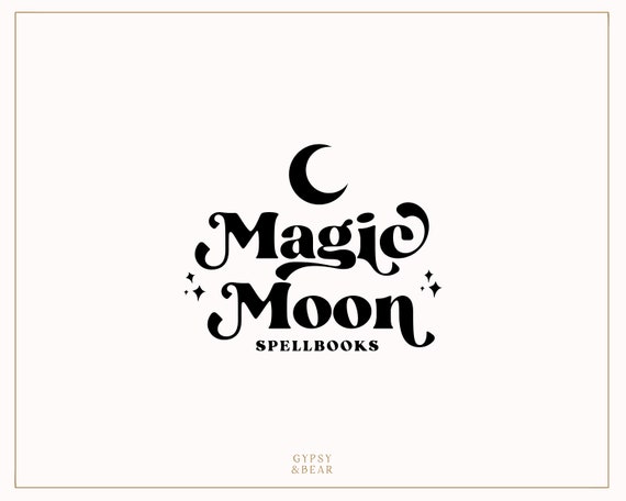 Premade Logo Moon Logo Magic Logo. Gypsy Logo Star Logo - Etsy