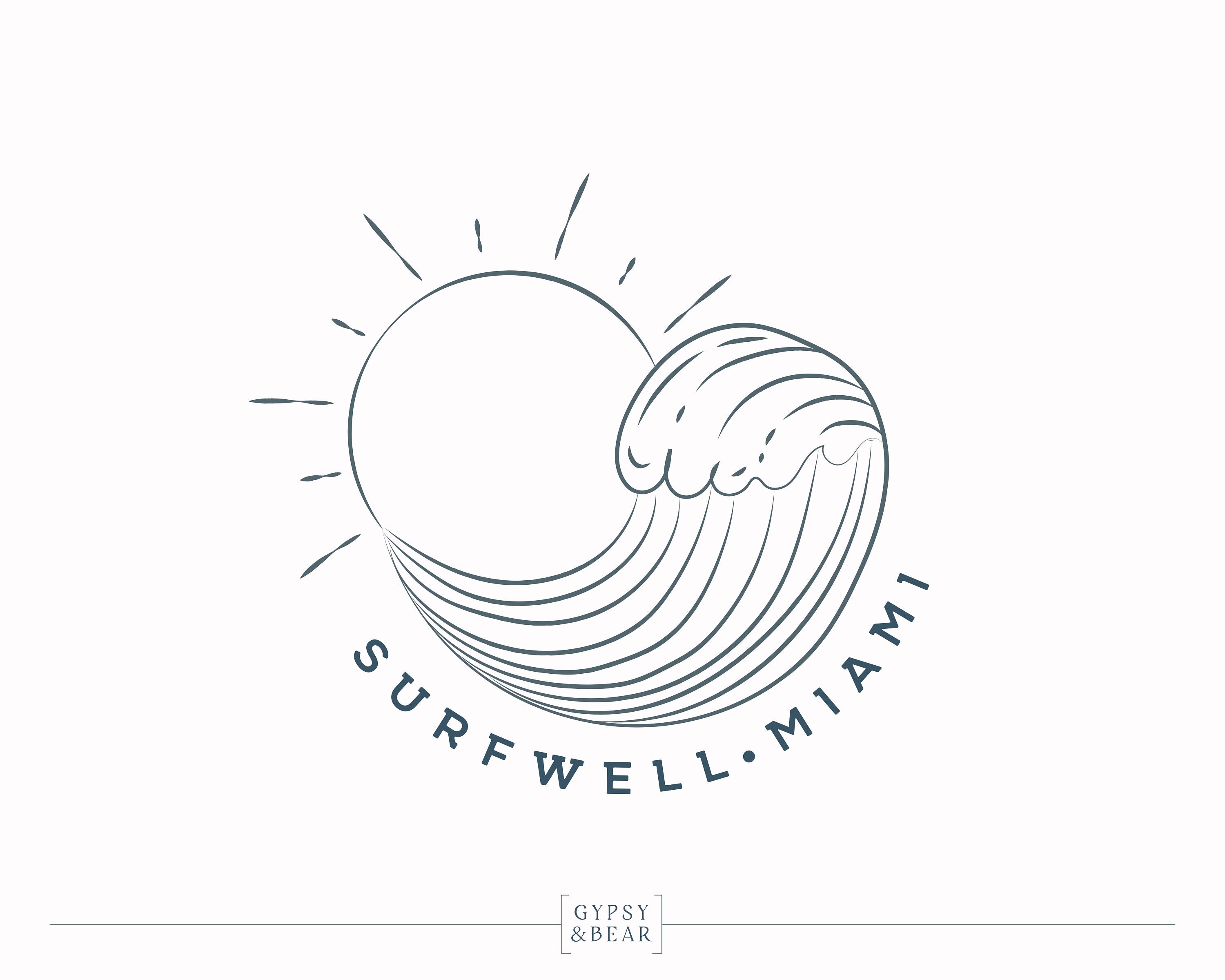 Premade Logo Surf Logo Sun Logo Wave Logo Beach Logo Sea - Etsy