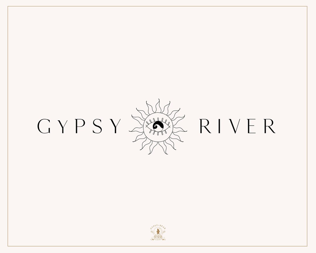 Premade Logo Gypsy Logo Sun Logo Boho Logo Third Eye - Etsy UK