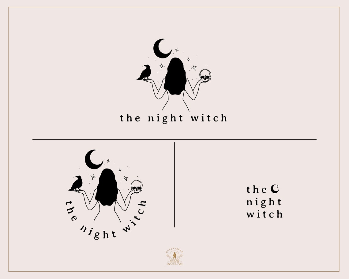 Premade Logo, Witchy Logo, Mystic Logo, Witch Logo, Magic Logo ...