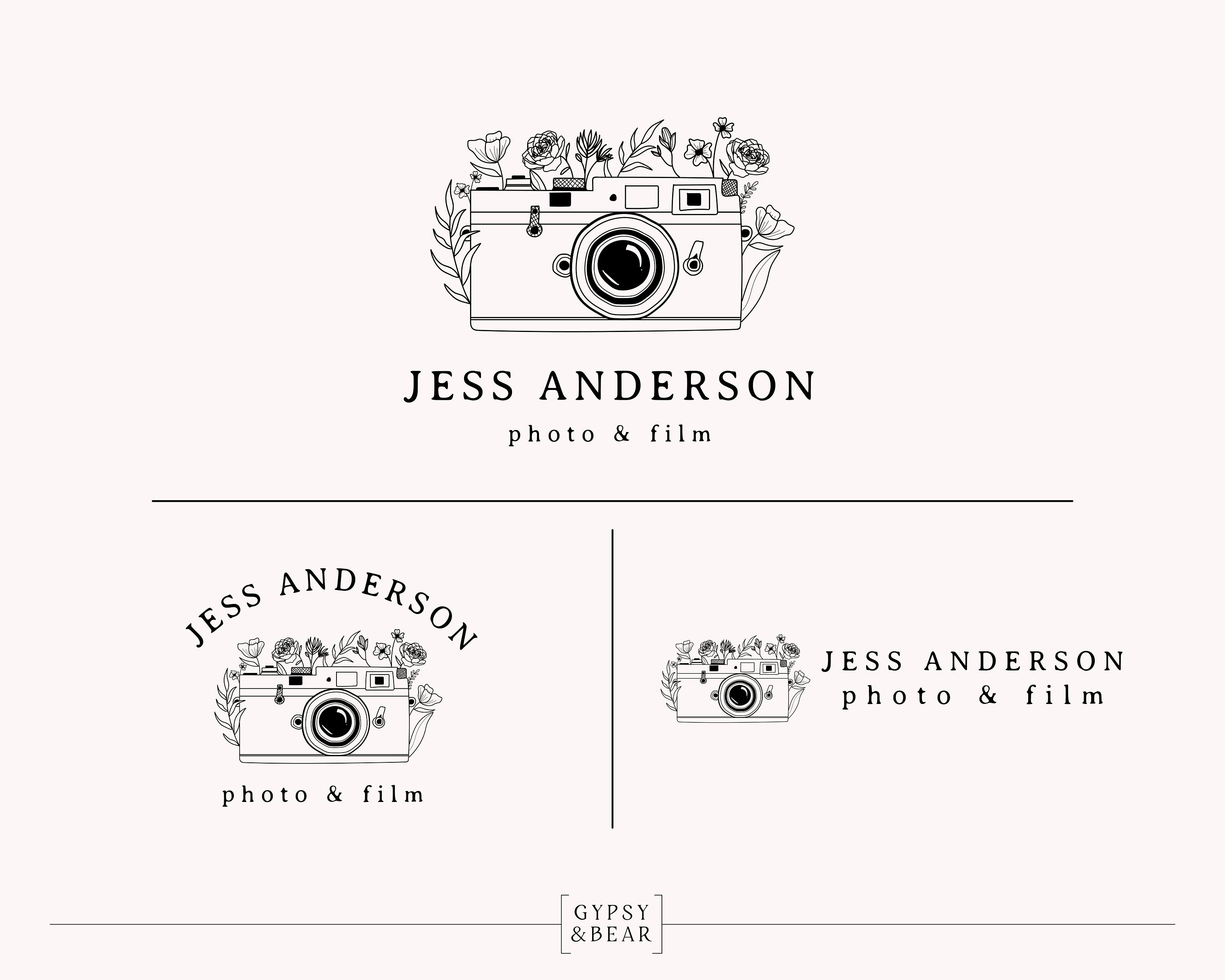 Photography Logo Photography Branding Kit Premade Logo Set - Etsy UK
