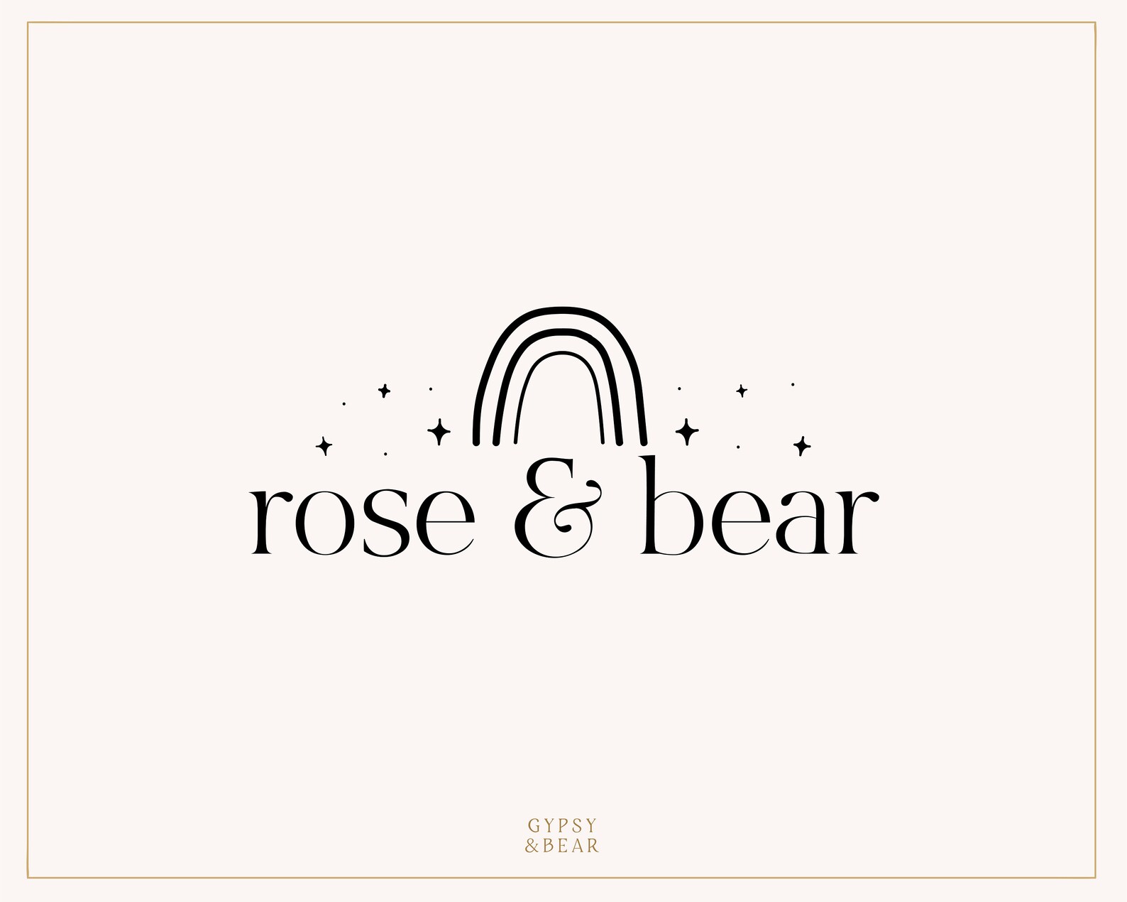 Premade Logo, Hand Drawn Logo, Rainbow Logo, Boho Logo, Desert Logo ...