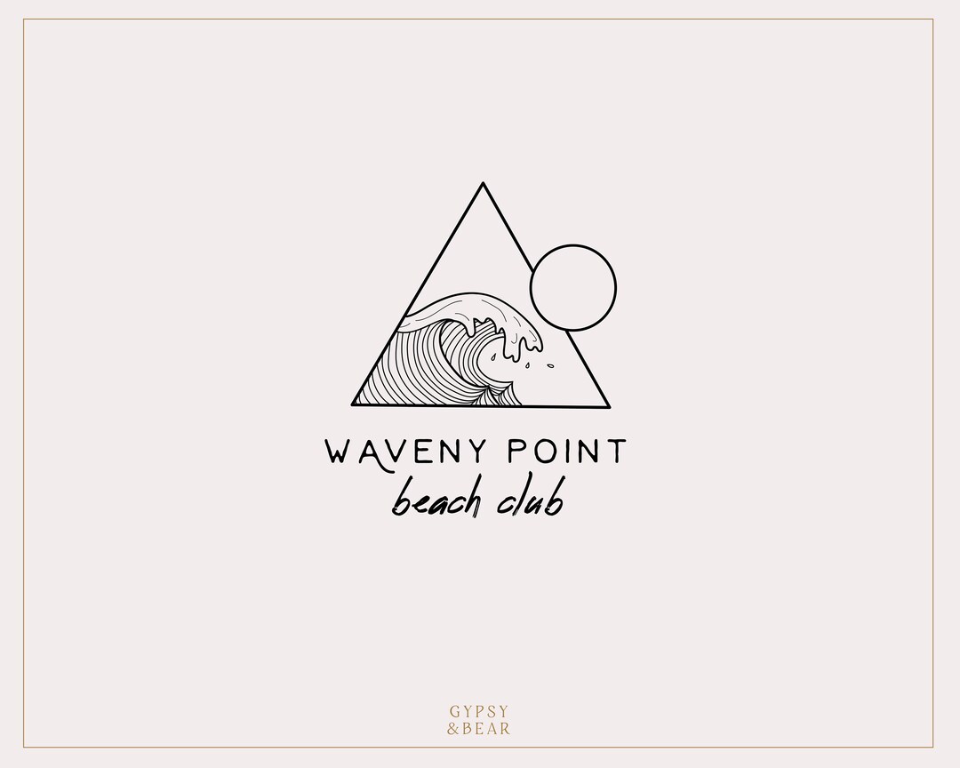 Premade Logo, Nautical Logo, Hand Drawn Logo, Sea Logo, Bohemian Logo ...