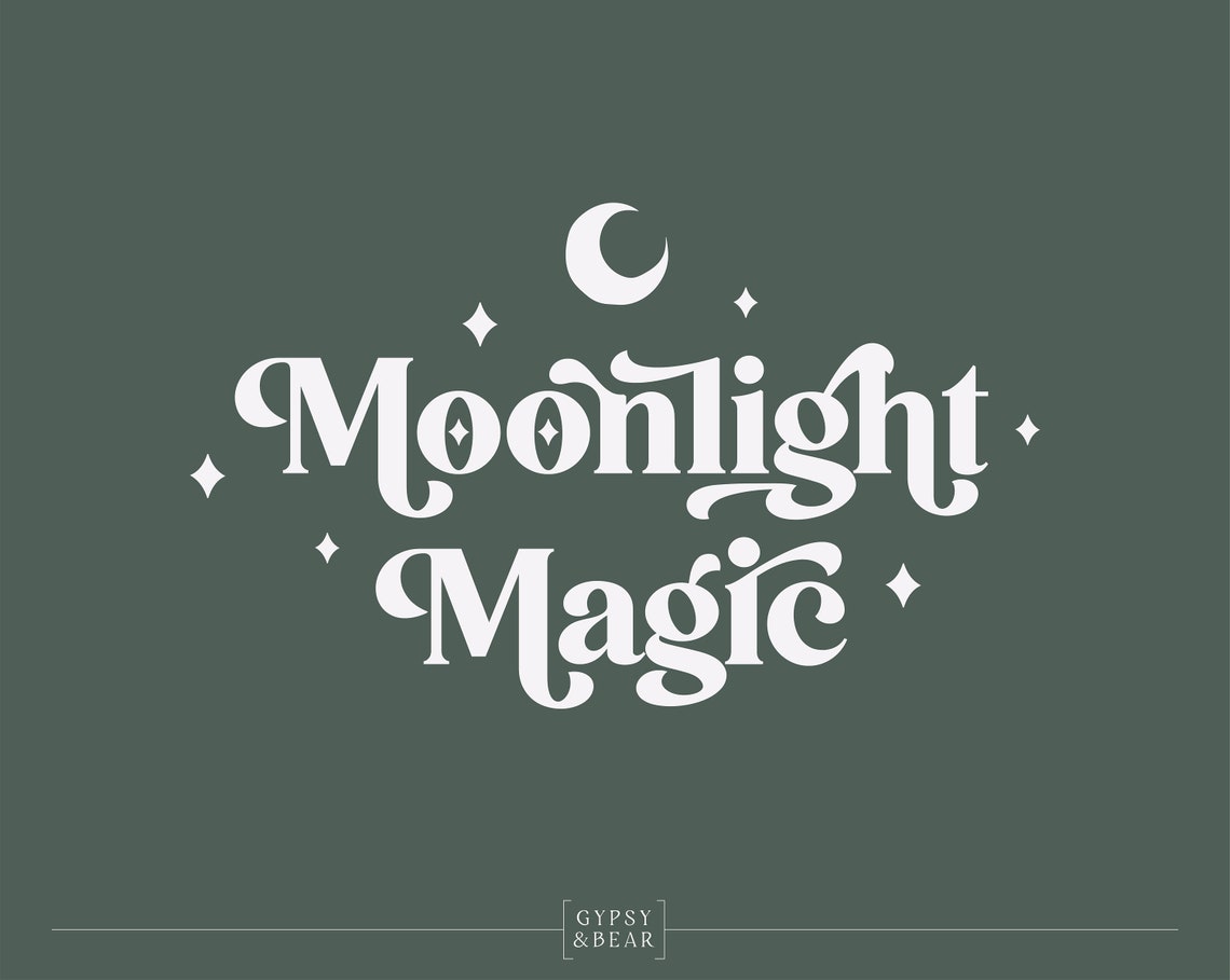 Premade Logo, Moon Logo, Magic Logo. Gypsy Logo, Star Logo, Luna Logo ...