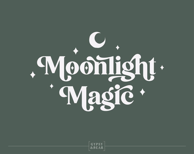 Premade Logo Moon Logo Magic Logo. Gypsy Logo Star Logo - Etsy