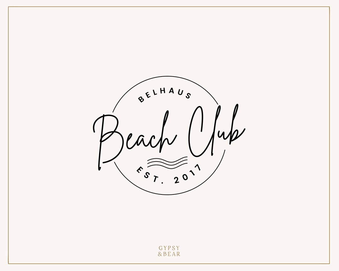 Premade Logo, Nautical Logo, Hand Drawn Logo, Sea Logo, Bohemian Logo ...