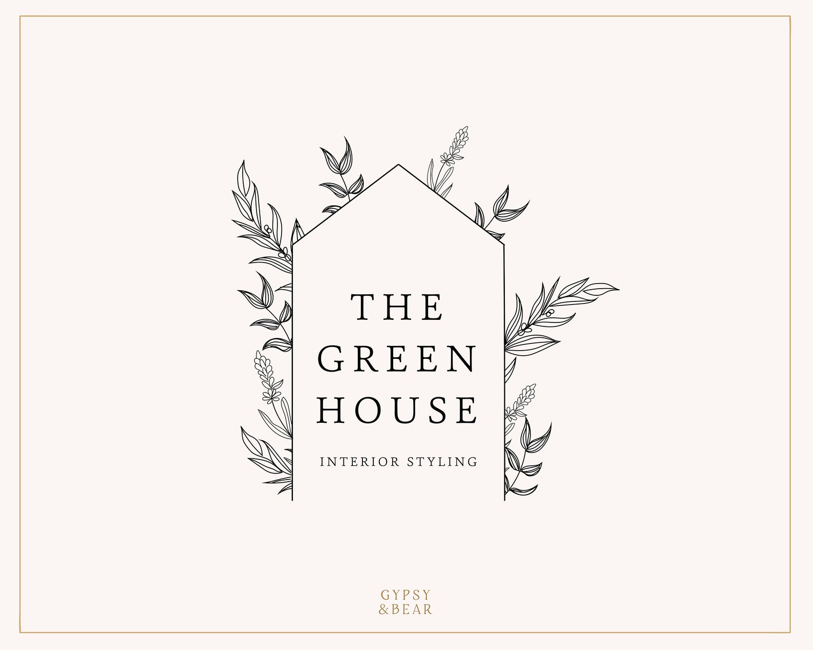 Premade Logo Greenhouse Logo Botanic Logo Floral Logo - Etsy