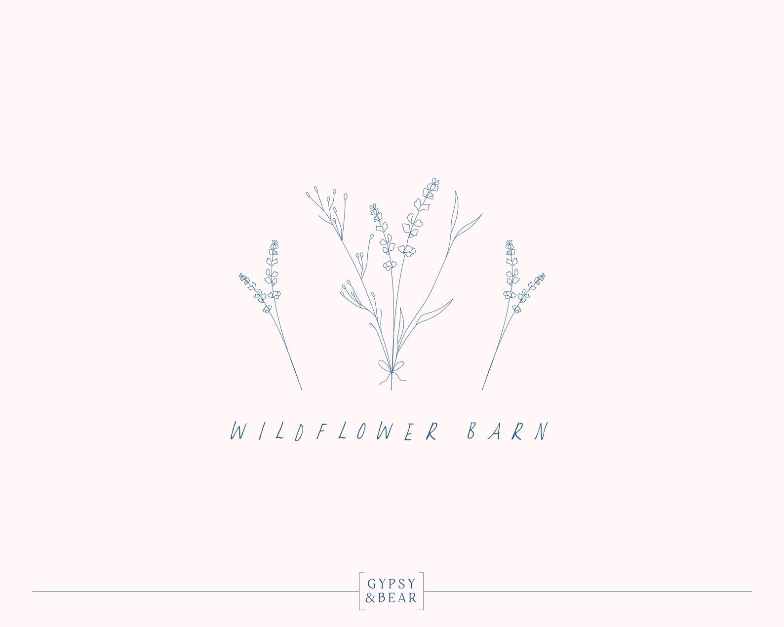 Premade Logo Floral Logo Wildflower Logo Flower Logo - Etsy