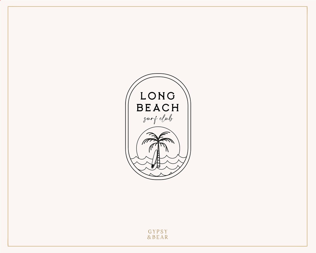 Premade Logo, Nautical Logo, Hand Drawn Logo, Sea Logo, Bohemian Logo ...