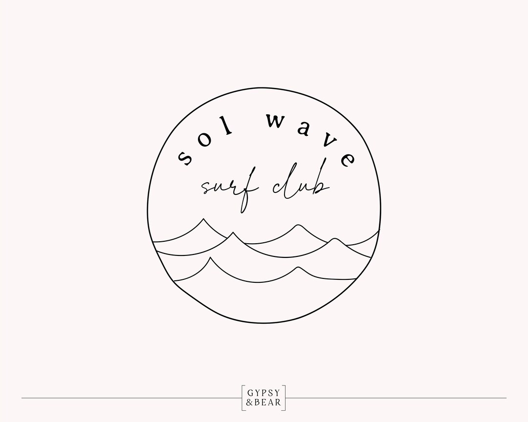 Premade Logo, Nautical Logo, Hand Drawn Logo, Sea Logo, Bohemian Logo ...