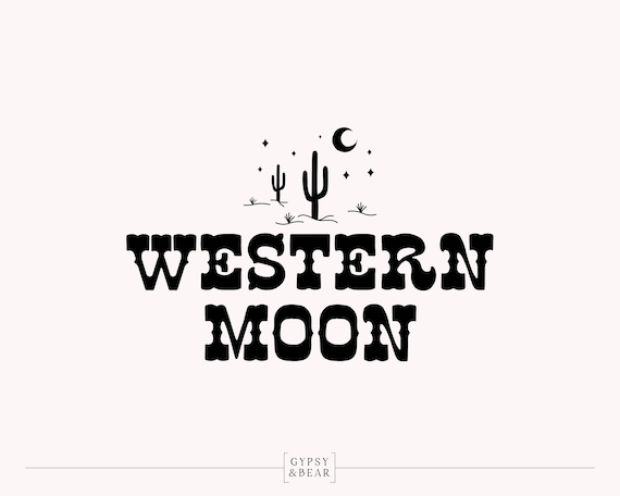 Premade Logo Western Logo Hand Drawn Logo Cactus Logo - Etsy