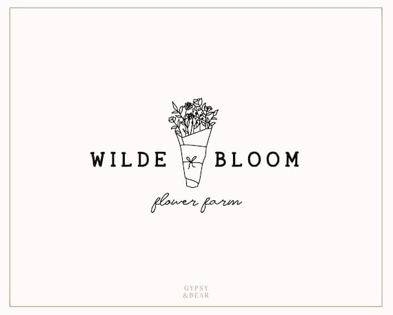 Premade Logo Florist Logo Flower Farm Logo Floral Logo - Etsy UK