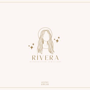 Premade Logo, Boho Logo, Hand Drawn Logo, Woman Logo, Bohemian Logo ...