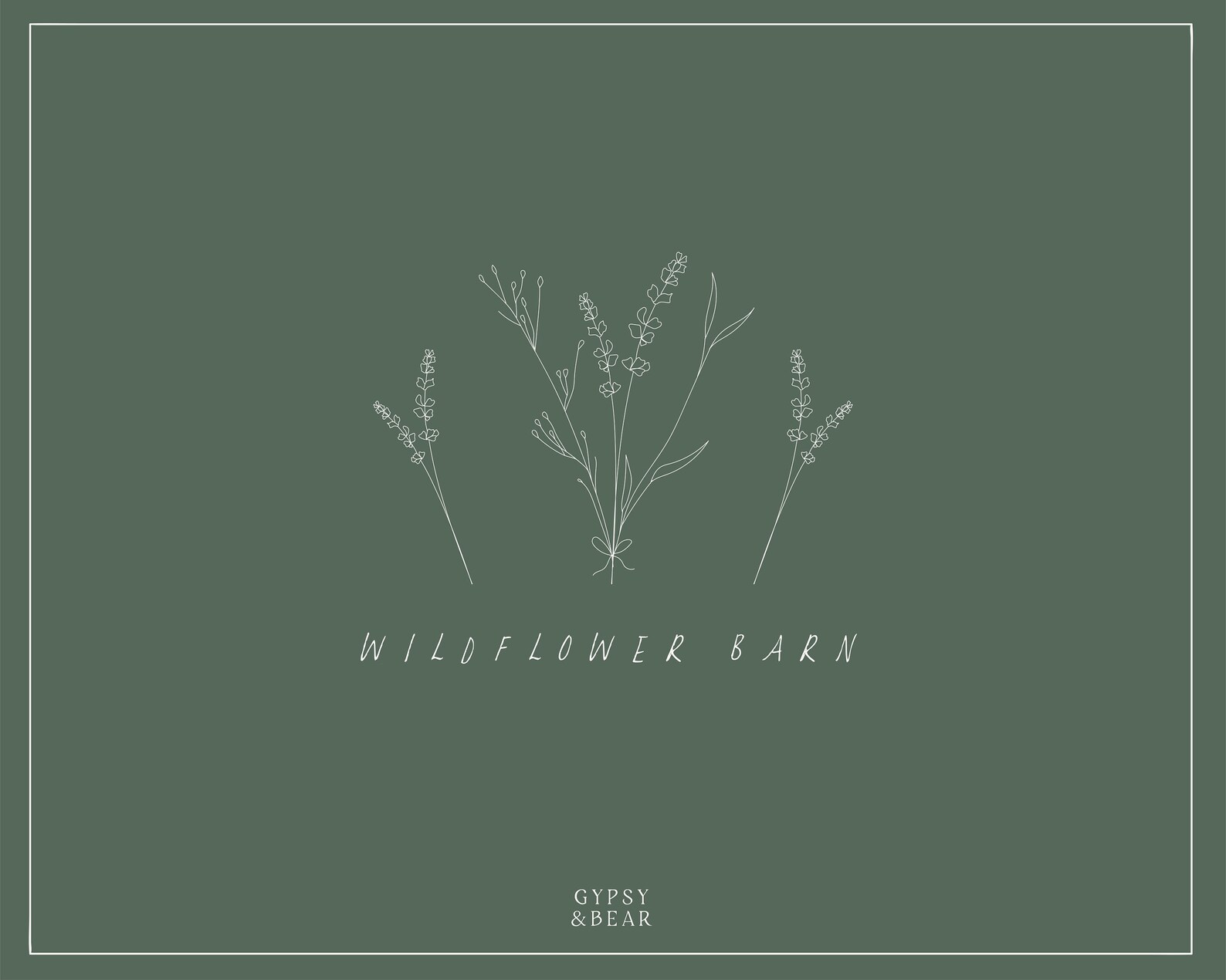 Premade Logo Floral Logo Wildflower Logo Flower Logo | Etsy