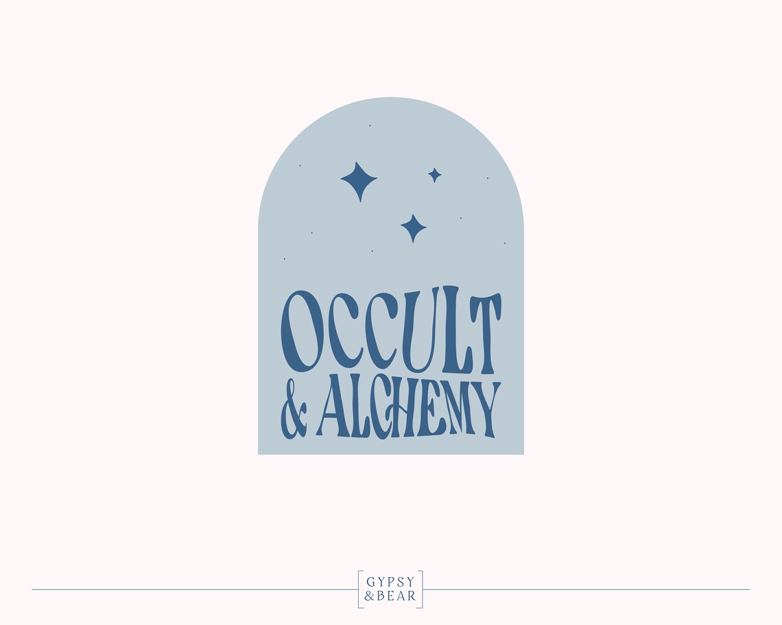 Premade Logo Moon Logo Hand Logo Gypsy Logo Witch Logo - Etsy