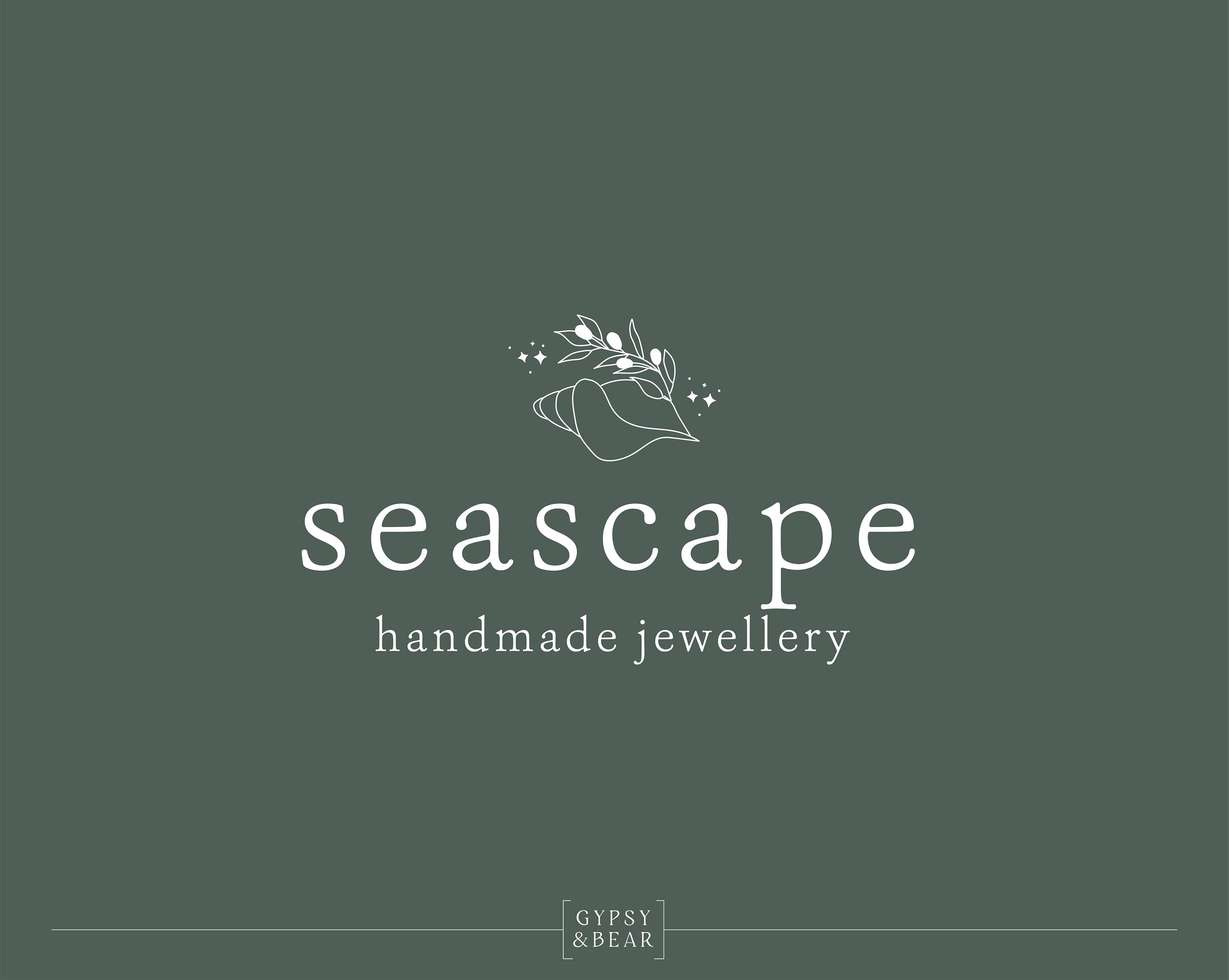 Premade Logo Seashell Logo Hand Drawn Logo Sea Logo - Etsy