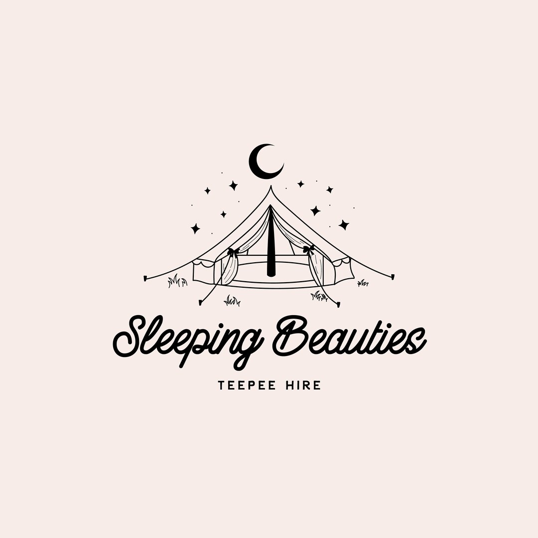Luxury Rental Hire Logo, Teepee Logo, Tent Logo, Princess Logo, Hand ...
