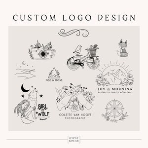 Single Custom Logo Design OOAK Logo Design Hand Drawn Logo Fine Line ...