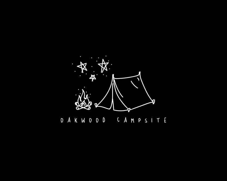 Premade Campsite Logo Camping Logo Outdoor Logo Boho Logo | Etsy