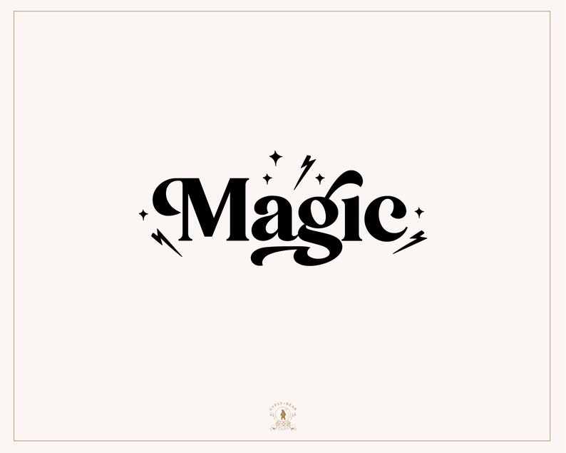 Premade Logo, Moon Logo, Magic Logo. Lightning Logo, Star Logo, Mystic ...