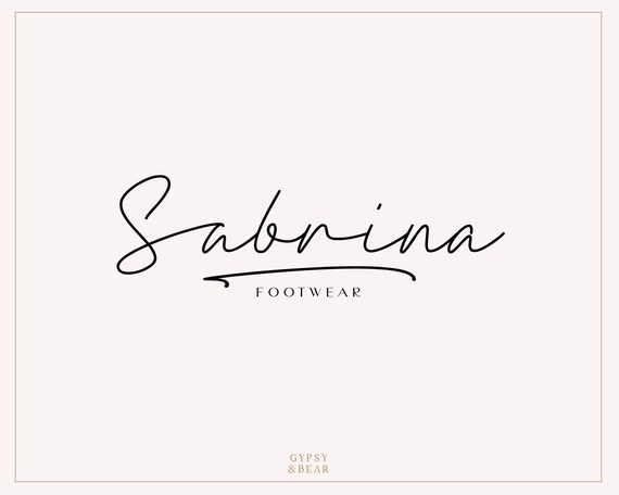 Paper Stationery Design & Templates Script Text Logo in Box Modern Logo ...