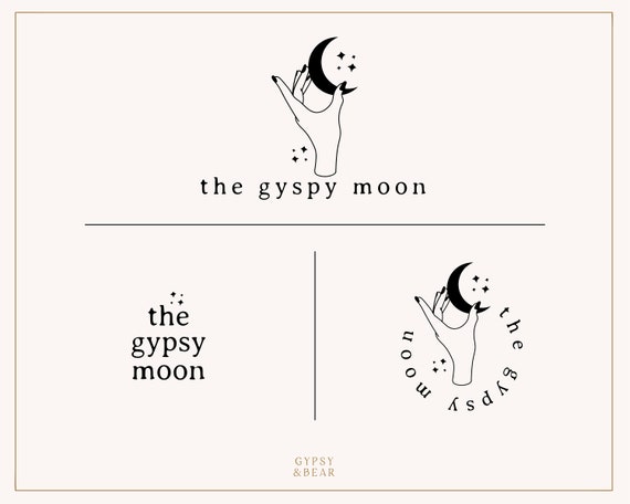 Premade Logo Witch Logo Magic Logo Hand Logo Celestial - Etsy