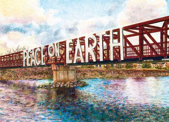 Peace on Earth Bridge | Etsy