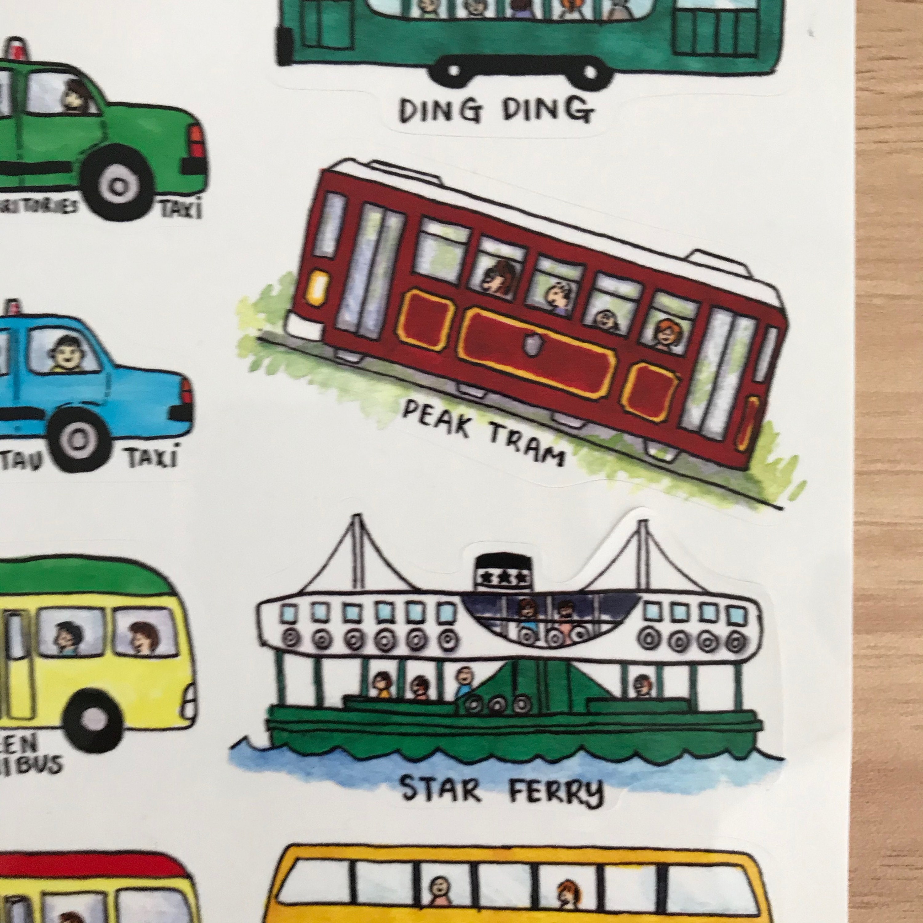 Hong Kong Transport Stickers HK Bus Mini Bus Peak Tram Star - Etsy