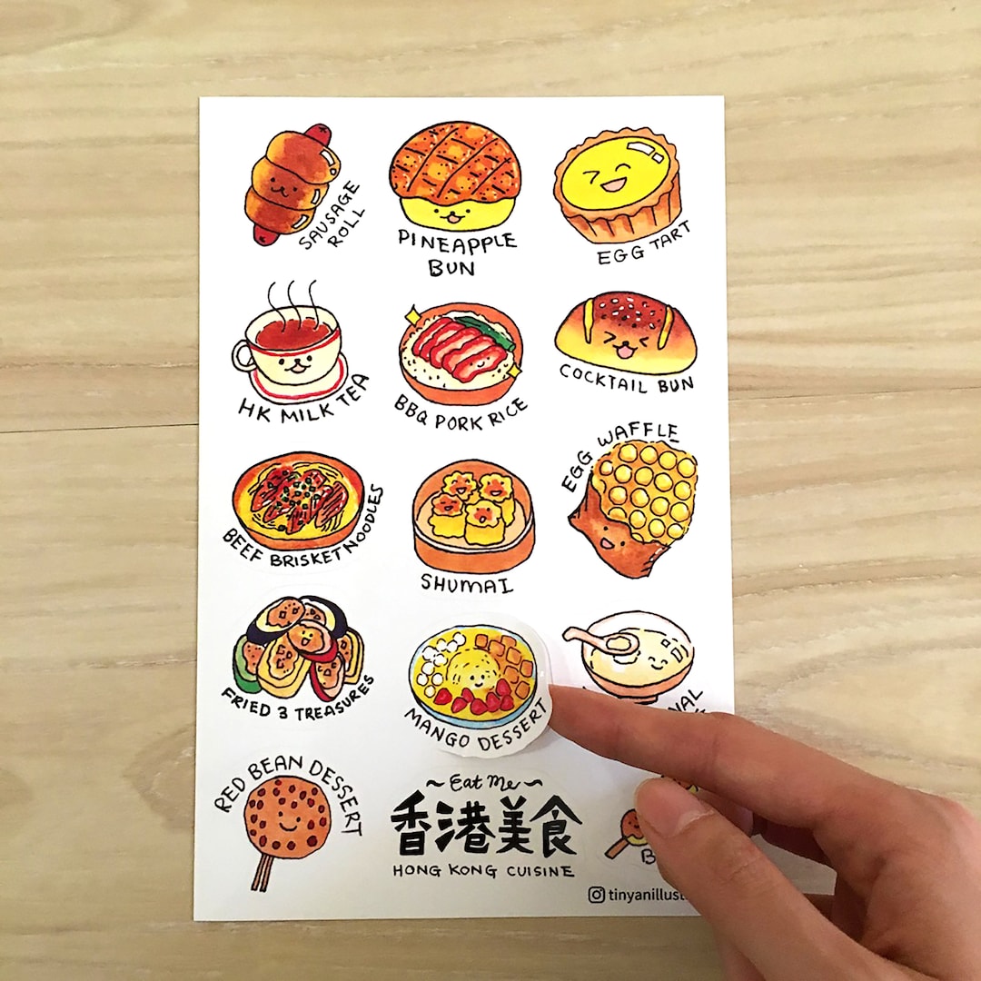 Hong Kong Food Stickers - Etsy