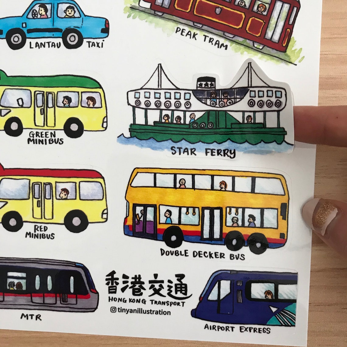 Hong Kong Transport Stickers HK Bus Mini Bus Peak Tram Star | Etsy