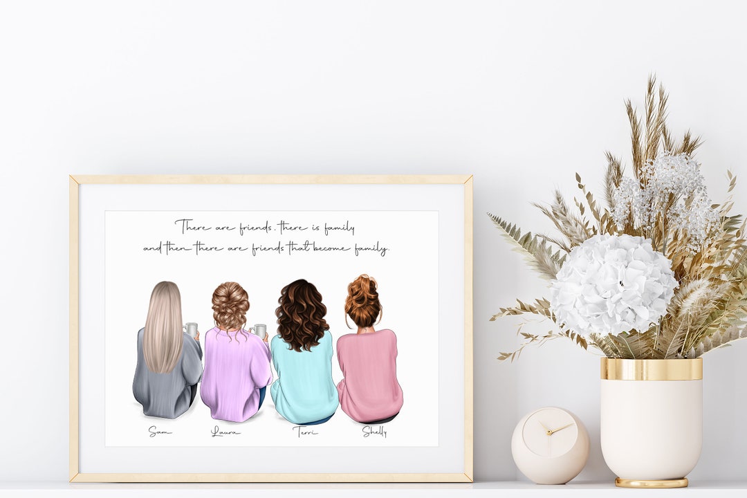 Best Friend Print Personalised Wall Art Custom Friend Prints Best ...