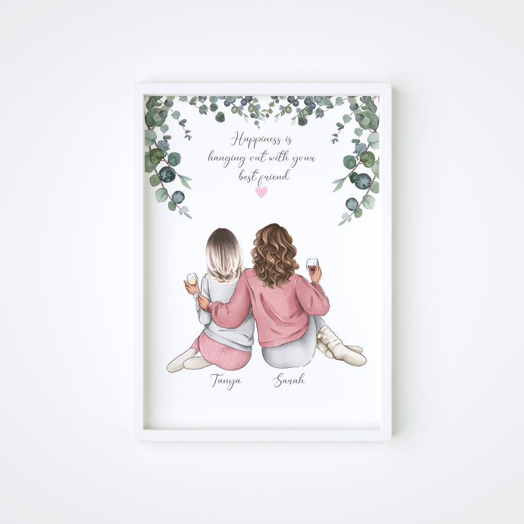 Personalised Best Friend Print, Best Friend Gift, Friendship Gift ...