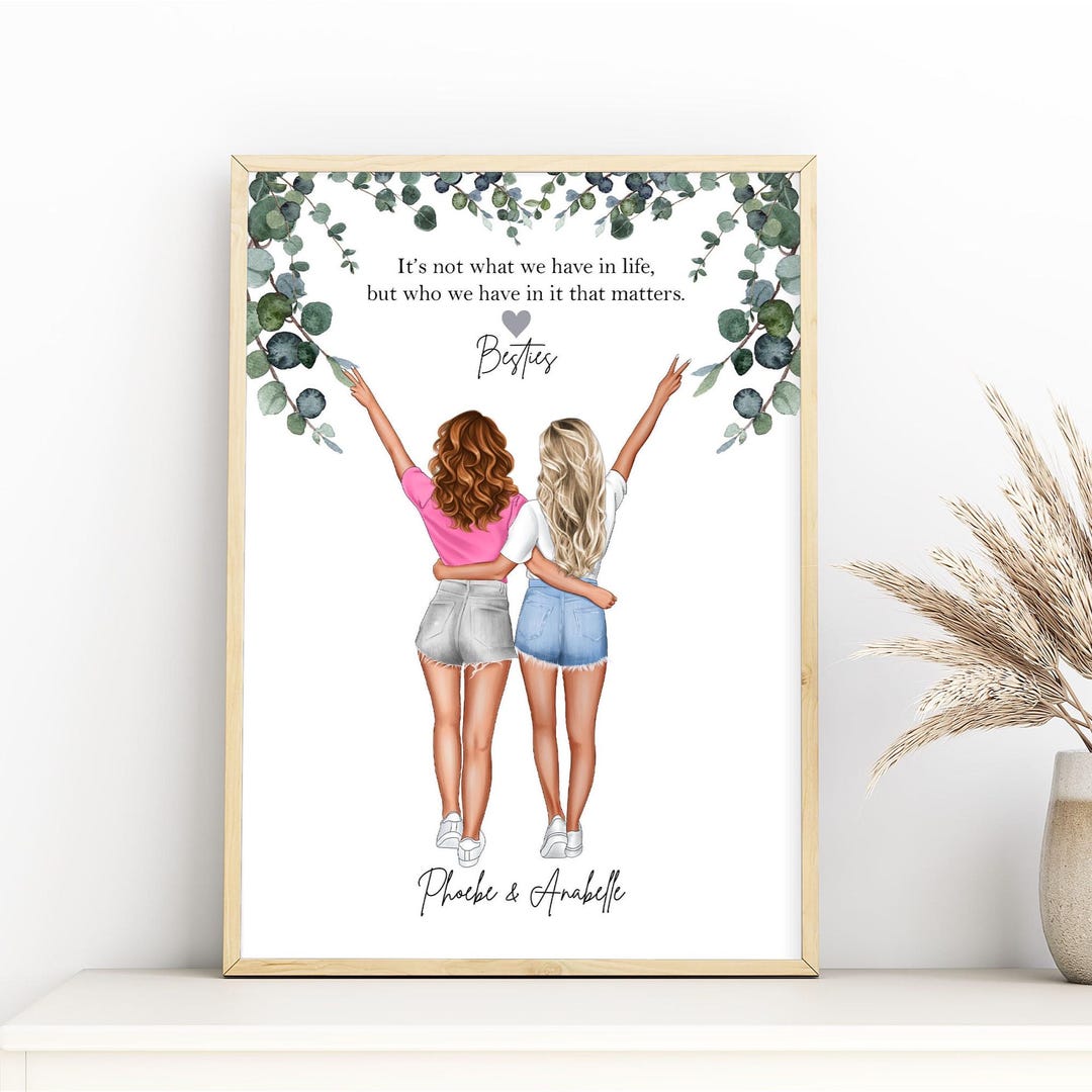 Personalised Best Friend Print, Best Friend Gift, Friendship Gift ...