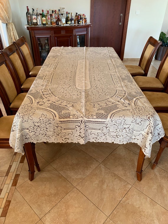 Rare Antique Linen Handmade Tablecloth From Cyprus Etsy UK