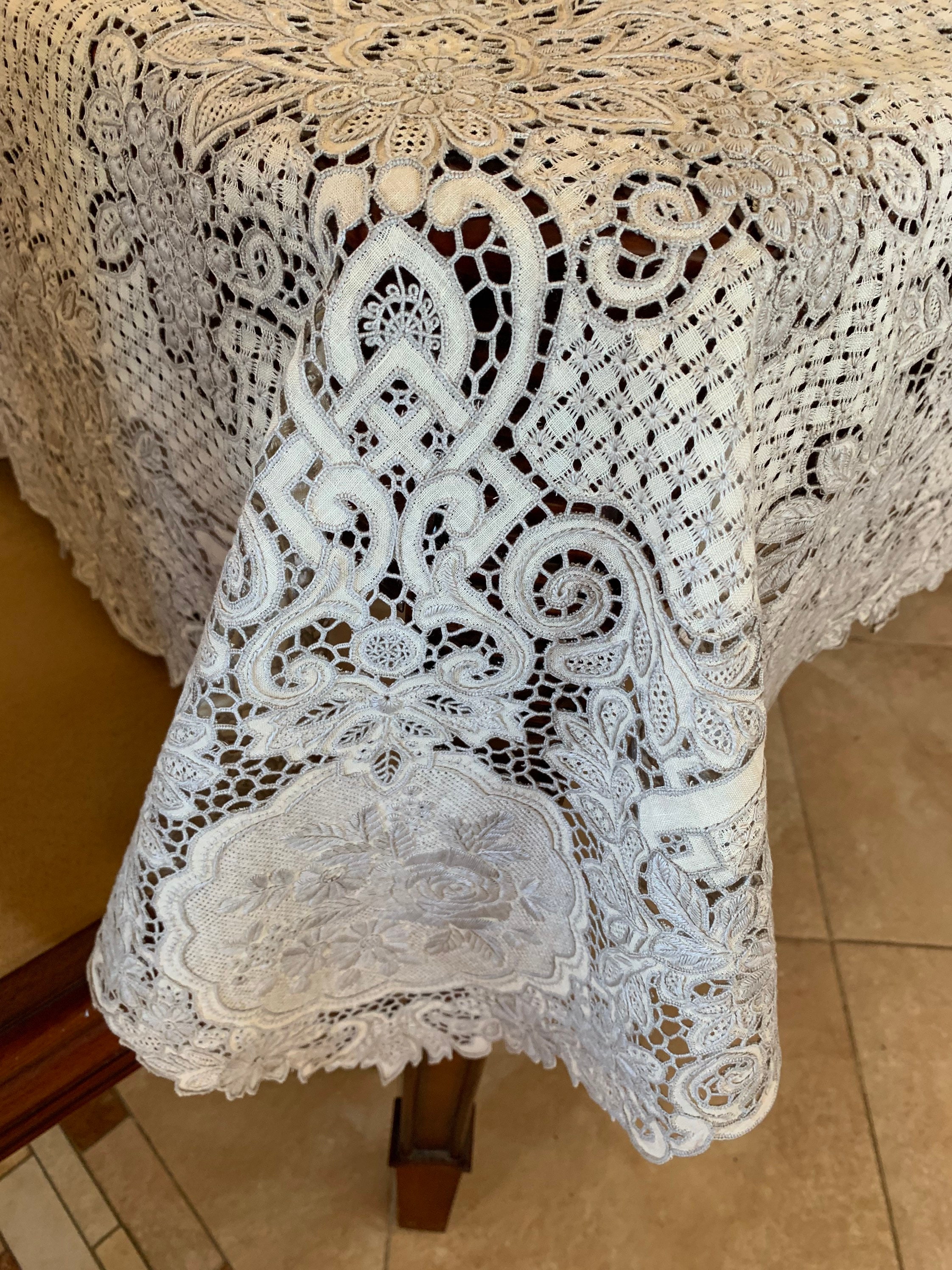 Rare Antique Linen Handmade Tablecloth From Cyprus - Etsy