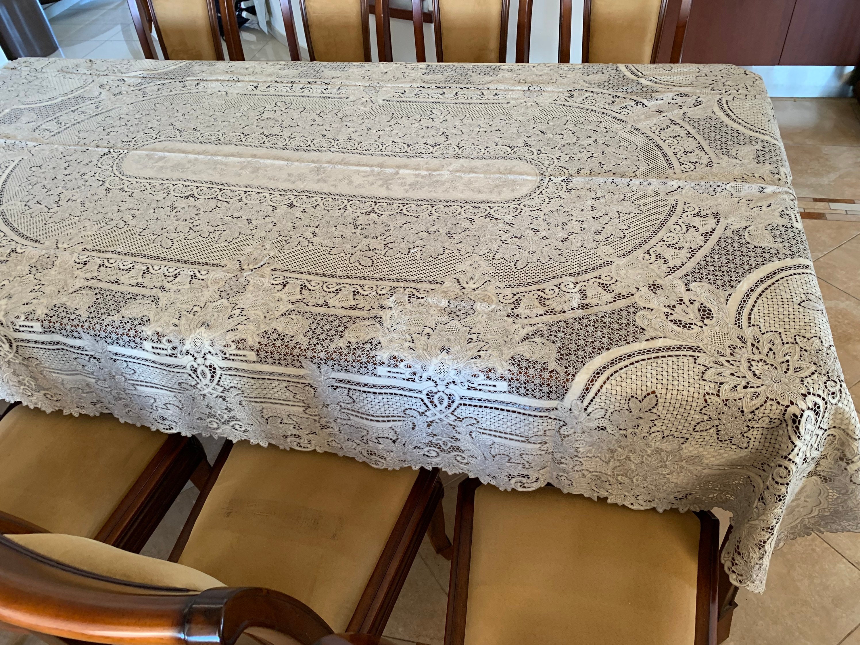 Rare Antique Linen Handmade Tablecloth From Cyprus - Etsy