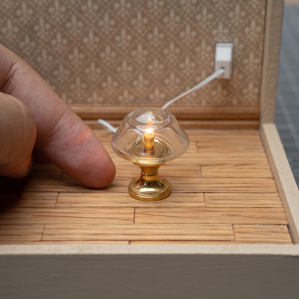 1:12 Scale Miniature 12 Volts Wired Schoolhouse Ceiling Lamp - Etsy