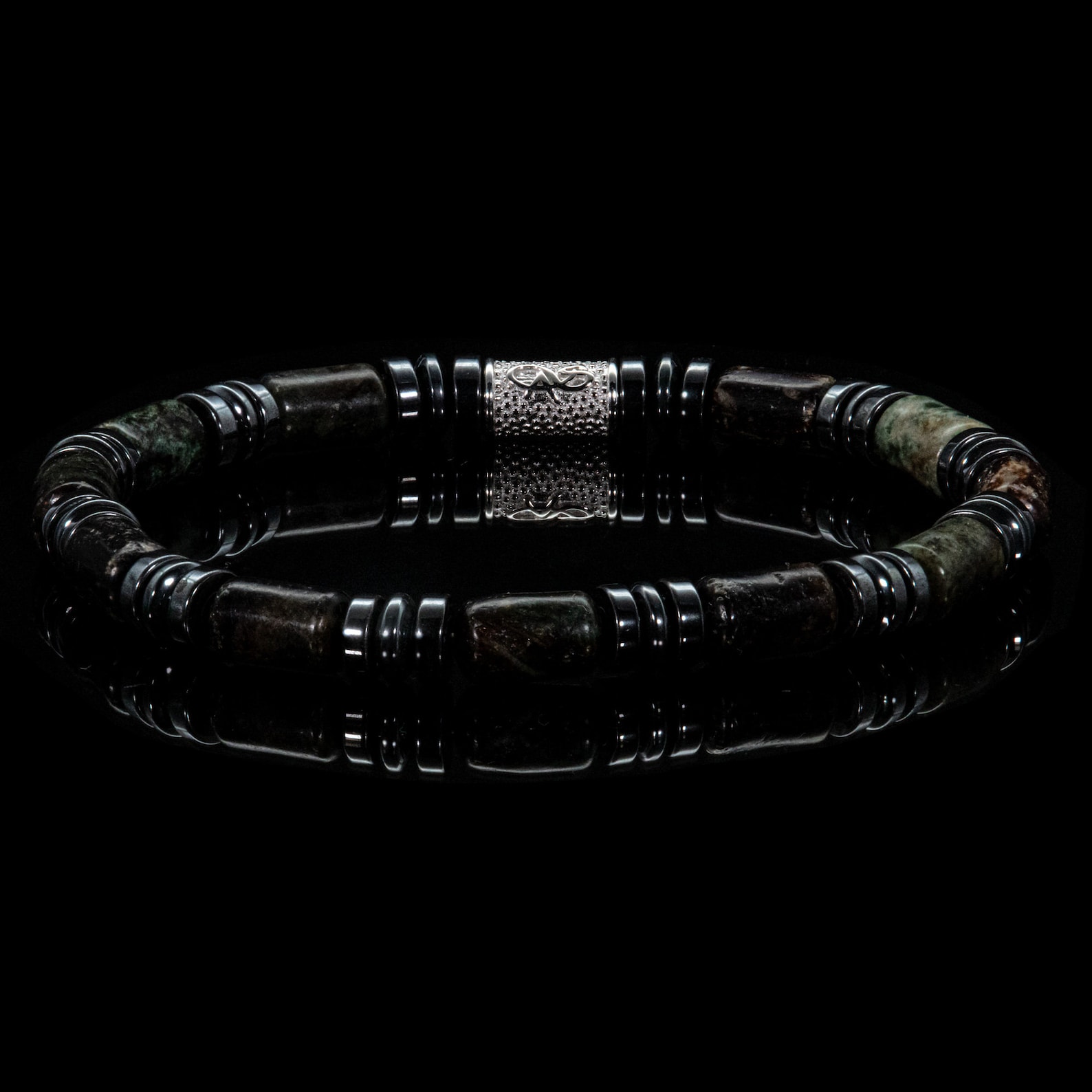 Euchlorite Stone 925 Sterling Silver Bracelet Bead Bracelet 6 Mm Beads ...