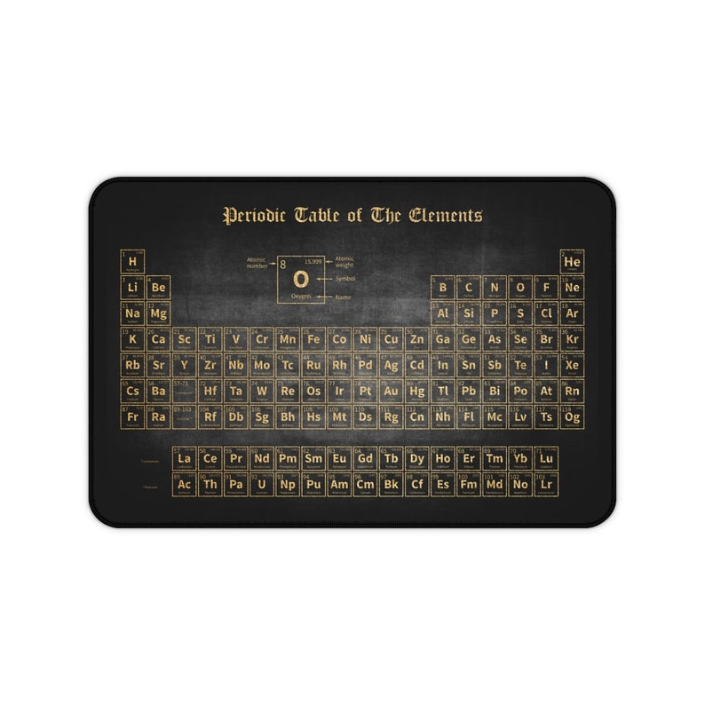 Periodic Table of the Elements Desk Mat University Gift - Etsy