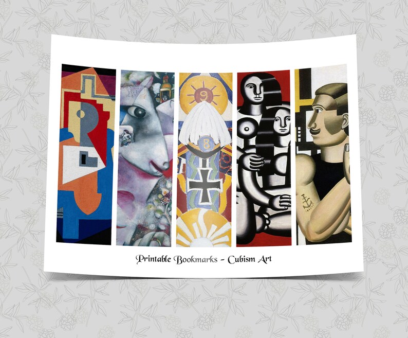 Cubism Art Printable Bookmarks Set Book Lover Gift Instant - Etsy