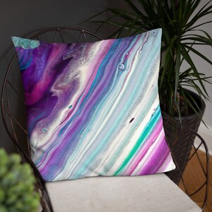 Color Acrylic Paint Art Painting Decorative Pillow, Pretty Cushions ...