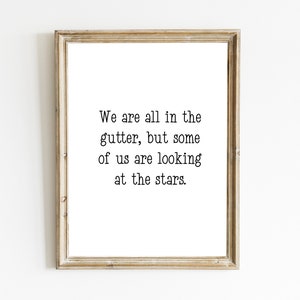 Oscar Wilde Printable Quote Wall Art Print, Motivational Poster ...